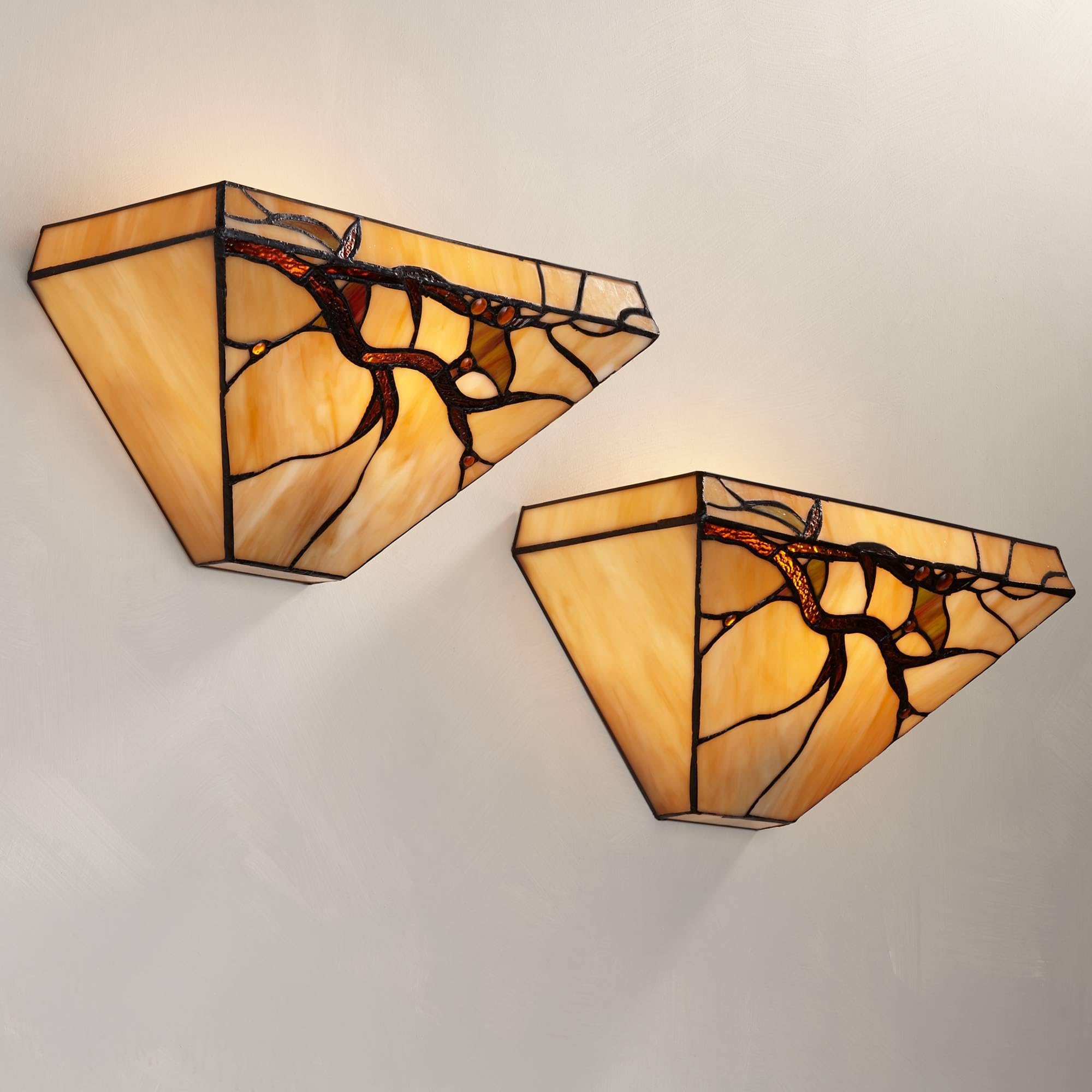 Chloe CH33359MR12-WS1 12" Wide Innes, Tiffany-Style 1 Light Mission ...