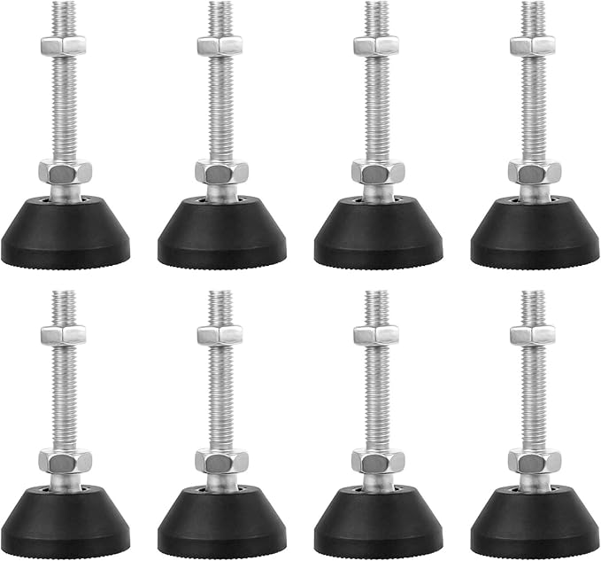 8 PCS Swivel Leveling Feet, M8x50mm Anti-Slip Furniture Leg Levelers ...