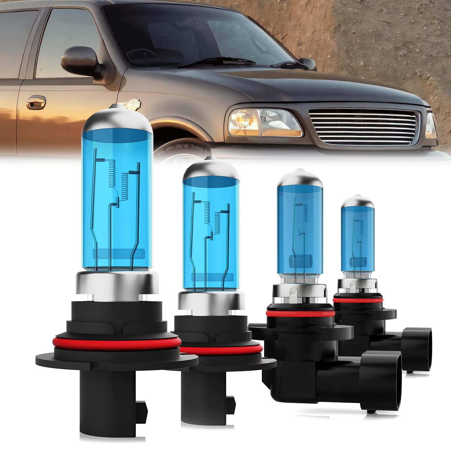 Amazon.com: LECCIBUB Headlight Bulbs Compatible With Ford F150 1997 ...