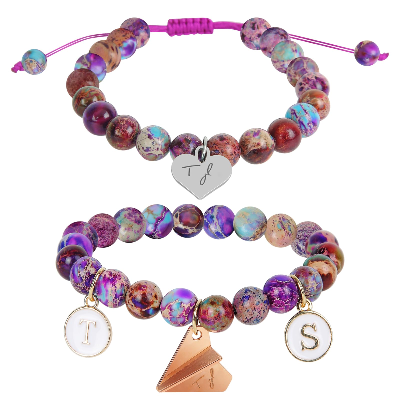 Amazon.com: Keylotnal 2PCS Cute Bracelets Gift For Fans, Natural Stone ...