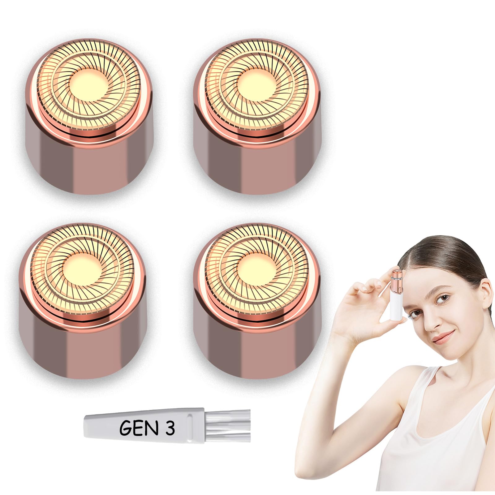 Amazon.com: Replacement Heads Generation 3 for New Flawless Facial Hair ...