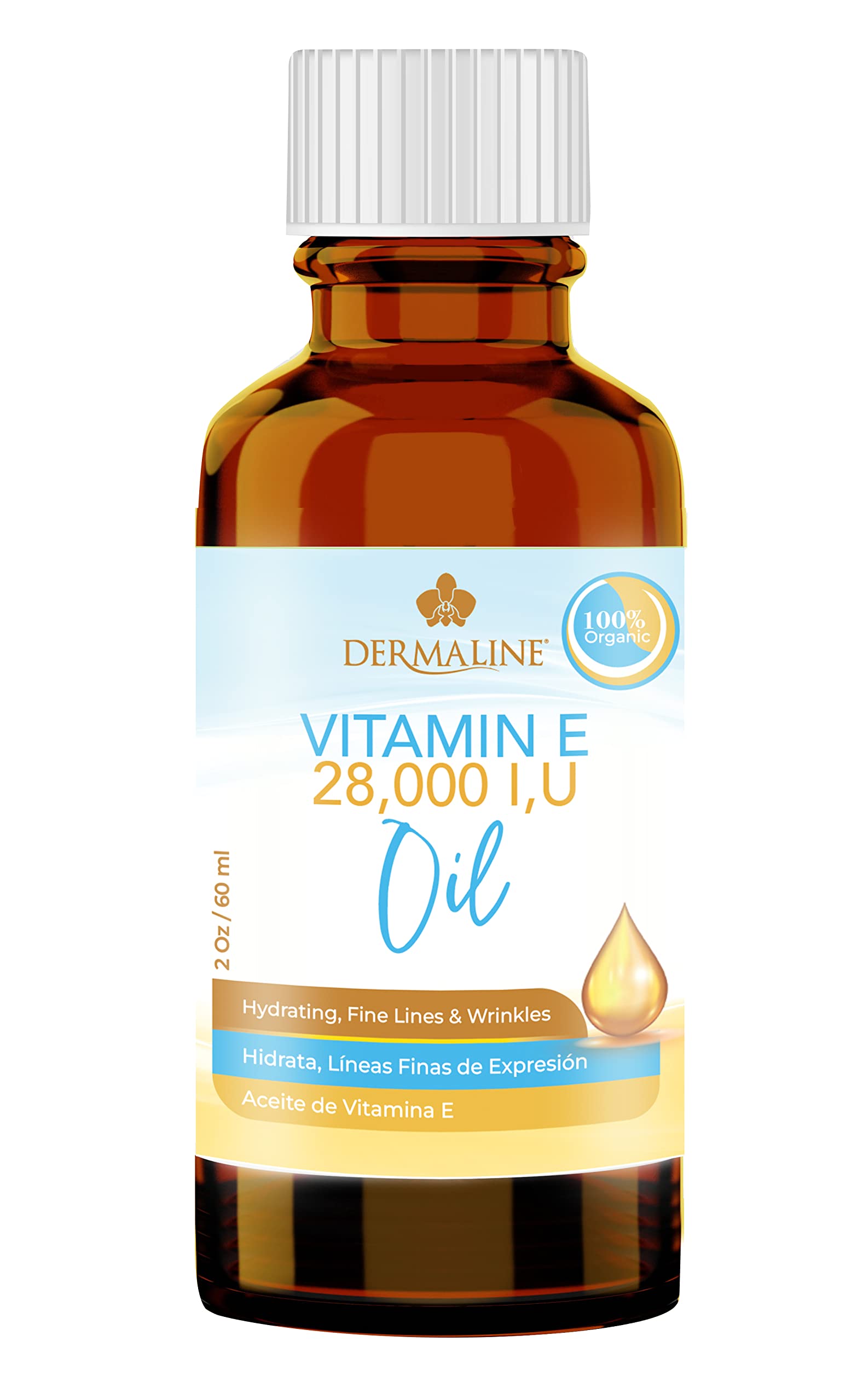 Amazon.com: DERMALINE Organic Vitamin E Oil 28,000 I.U. Daily Skin ...