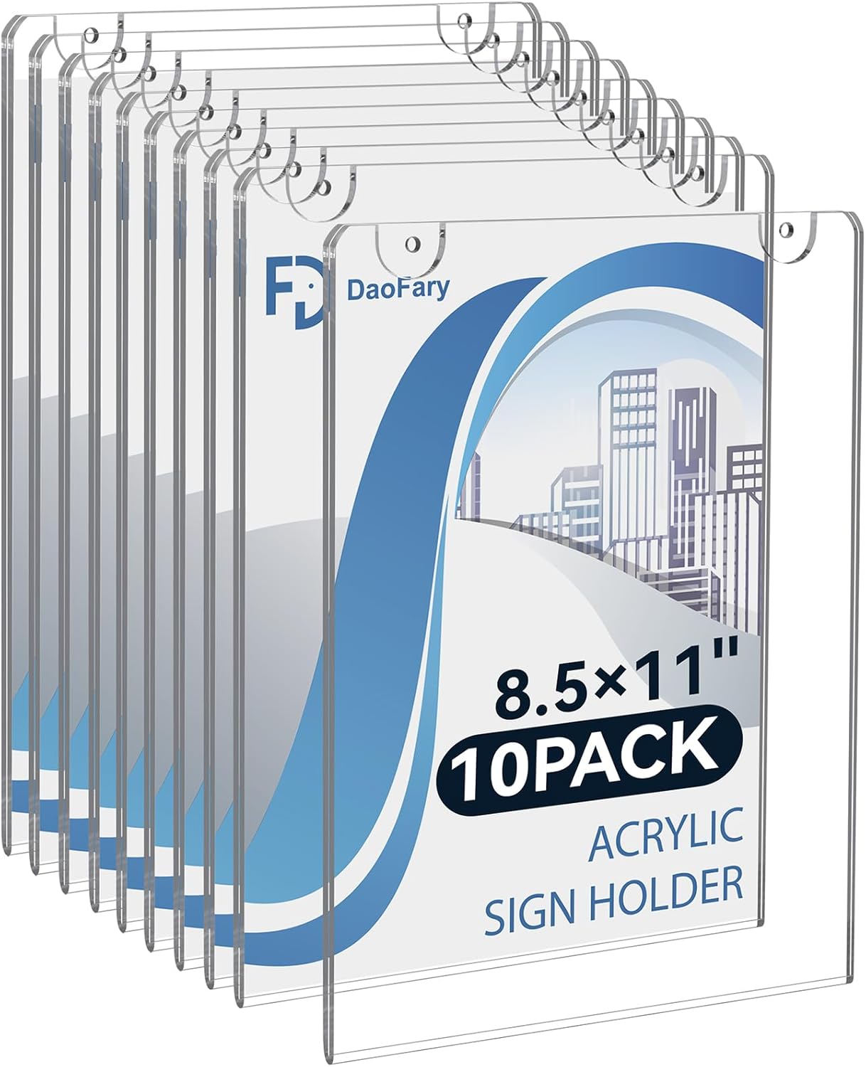 Amazon.com : 10 Pack Wall Mount Acrylic Sign Holder, Wall Signs Photo ...