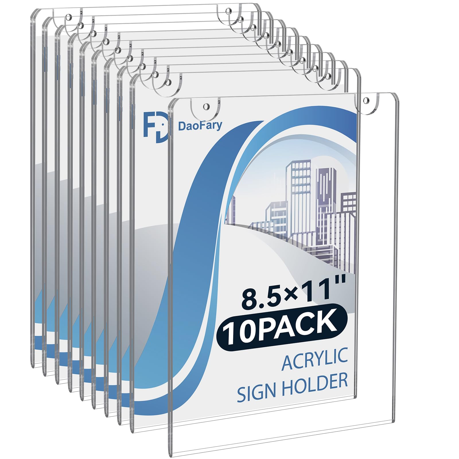 Amazon.com: 10 Pack wall mount Acrylic Sign Holder 8.5 x 11 Clear ...
