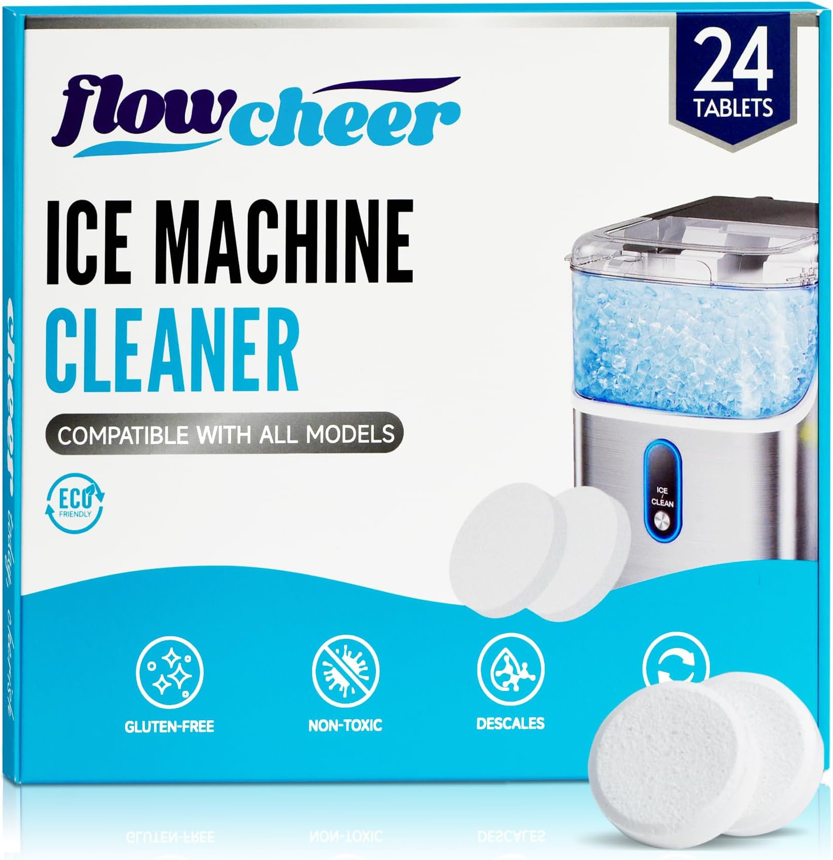 Amazon.com: flowcheer Ice Maker Cleaner Tablets, Cleaning and Descaler ...