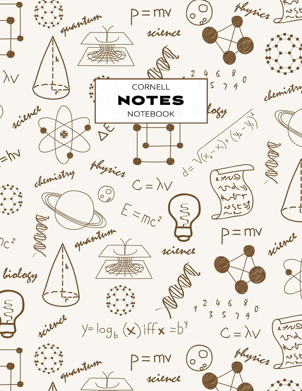 Cornell Notes Notebook: Note Taking with Graph Paper Quad Grid, Index ...