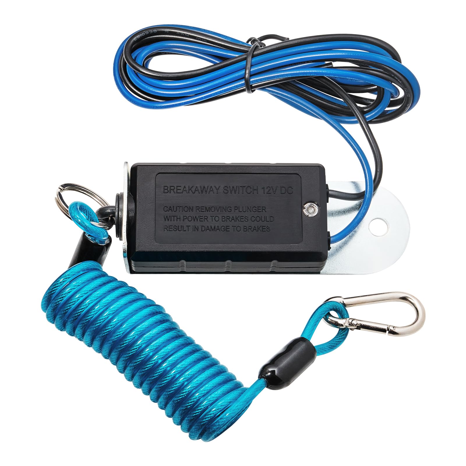 Snapklik.com : MECMO Trailer Breakaway Switch, 4 Ft Breakaway Coiled Cable