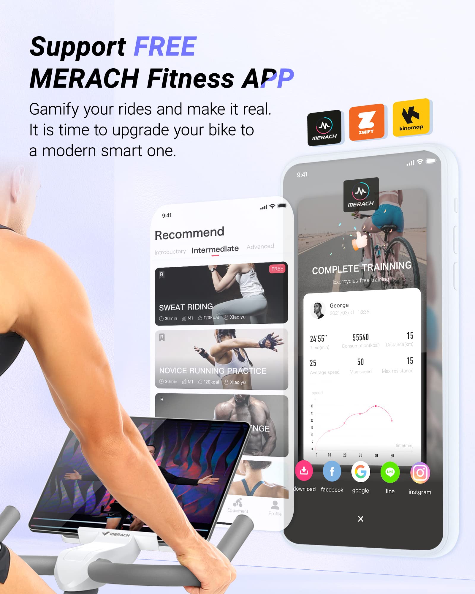 Snapklik.com : MERACH Exercise Bike, Bluetooth Stationary Bike For Home