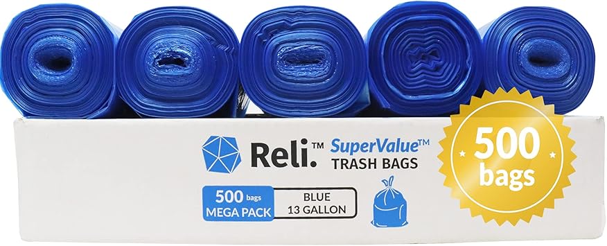 Amazon.com: Reli. SuperValue 13 Gallon Recycling Bags | 500 count Bulk ...