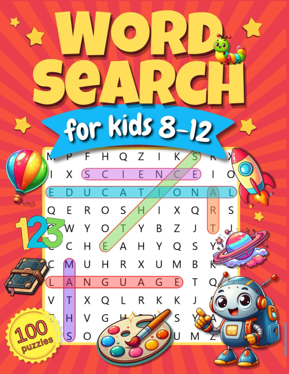 Amazon.com: Word Search for Kids 8-12: 100 Educational Puzzles for Kids ...