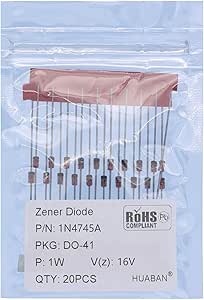 Amazon.com: 20PCS 1N4745A 1N4745 Silicon Planar Power Zener Diode 1W ...