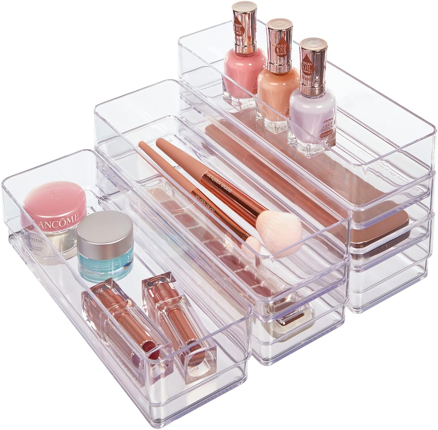 Amazon.com: Vtopmart 25 PCS Clear Plastic Drawer Organizers Set and 8 ...