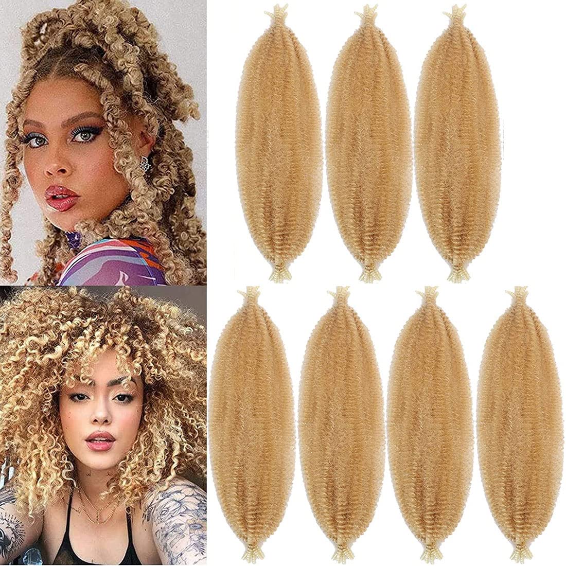 Buy Springy Afro Twist Hair 6 Packs Pre-Separated Spring Twist Hair ...