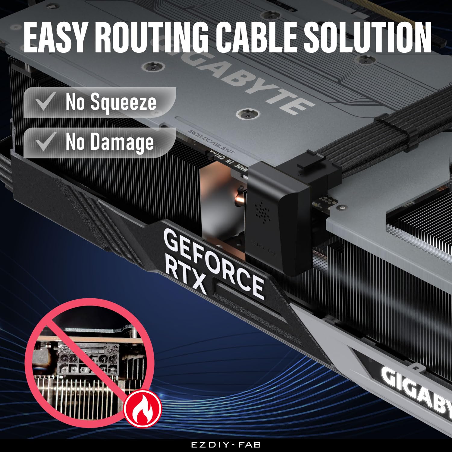 Snapklik.com : EZDIY-FAB PCIe 5.0 12VHPWR GPU Power Bridge, 12+4 Pin ...