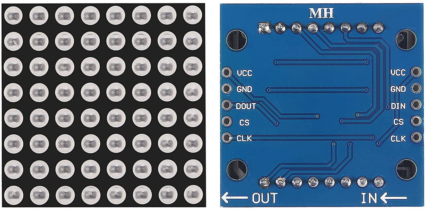 Snapklik.com : Azuocn 5PCS MAX7219 8x8 Dot Matrix LED Display Module 5V ...
