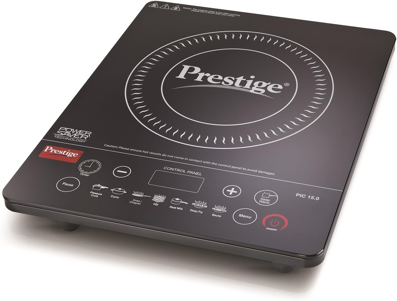Prestige Pic 15.0+ 1900-Watt Induction Cooktop (Tempered Glass, Black ...