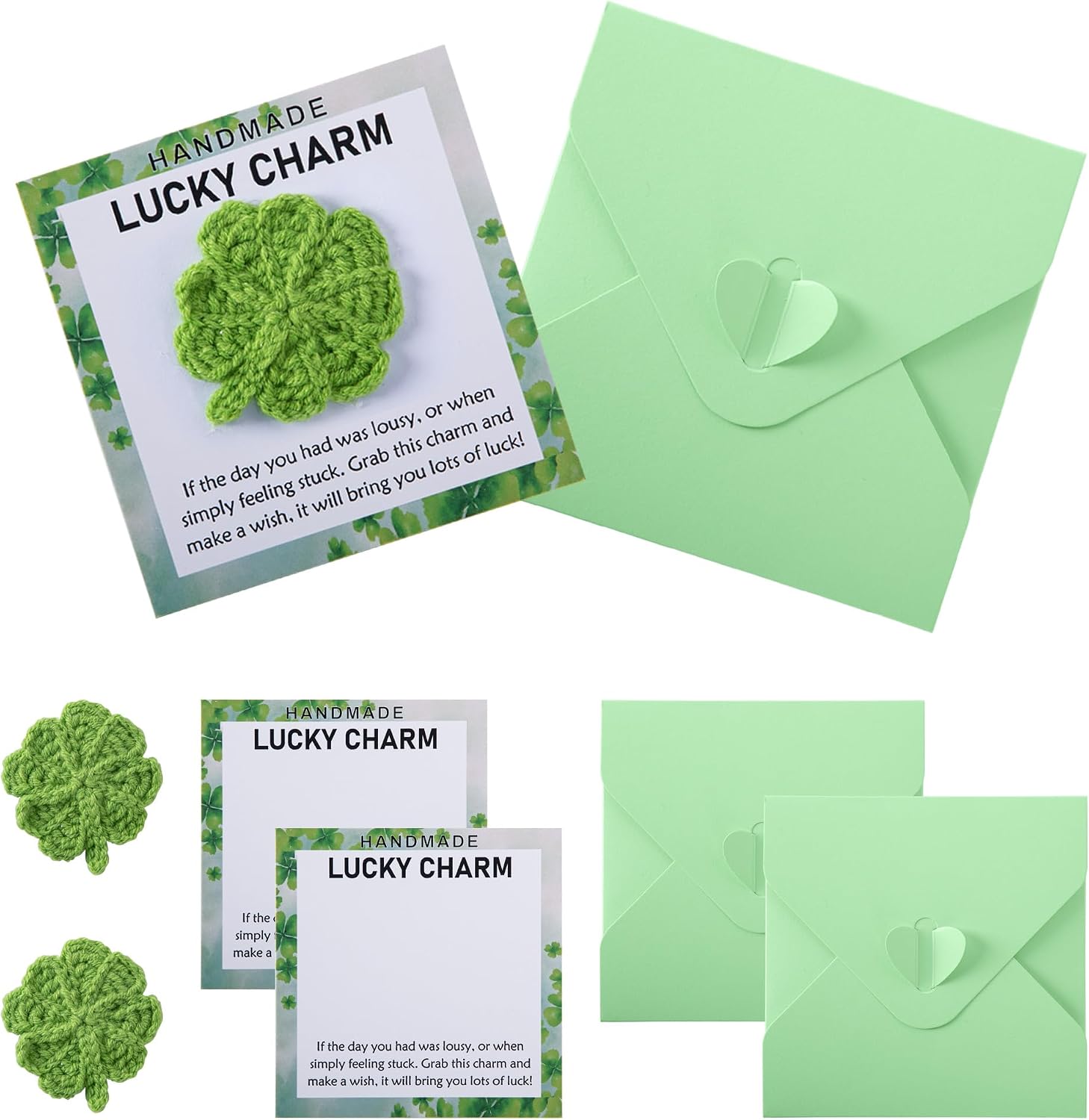 Amazon.com: Mizelu 3 Set St. Patrick's Day Lucky Charm Gift Cards ...