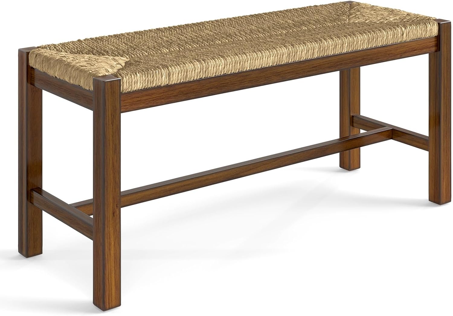Amazon.com: CLEEMAN 40" Seagrass Entryway Bench, Wooden Long Bench with ...