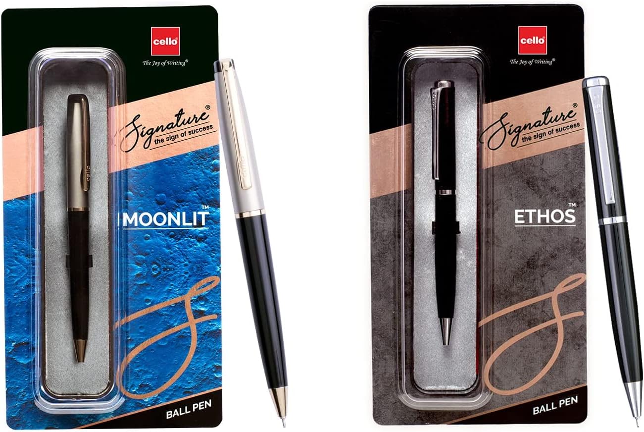 Cello Signature Moonlit Ball Pen Signature Ethos Ball Pen, Blue ...