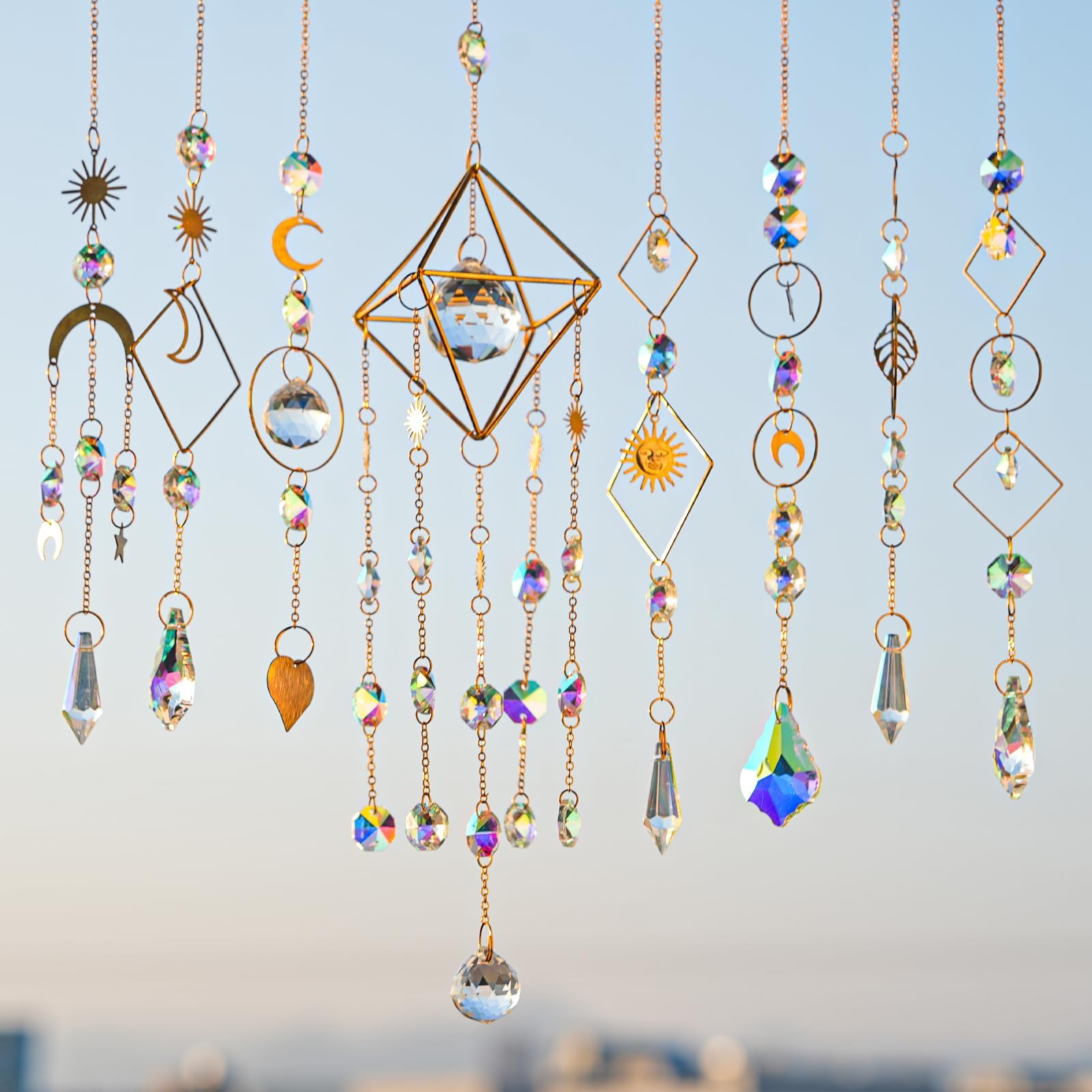 Amazon.com: 200 Pcs DIY Suncatcher Making Kits Art Crafts Crystal ...