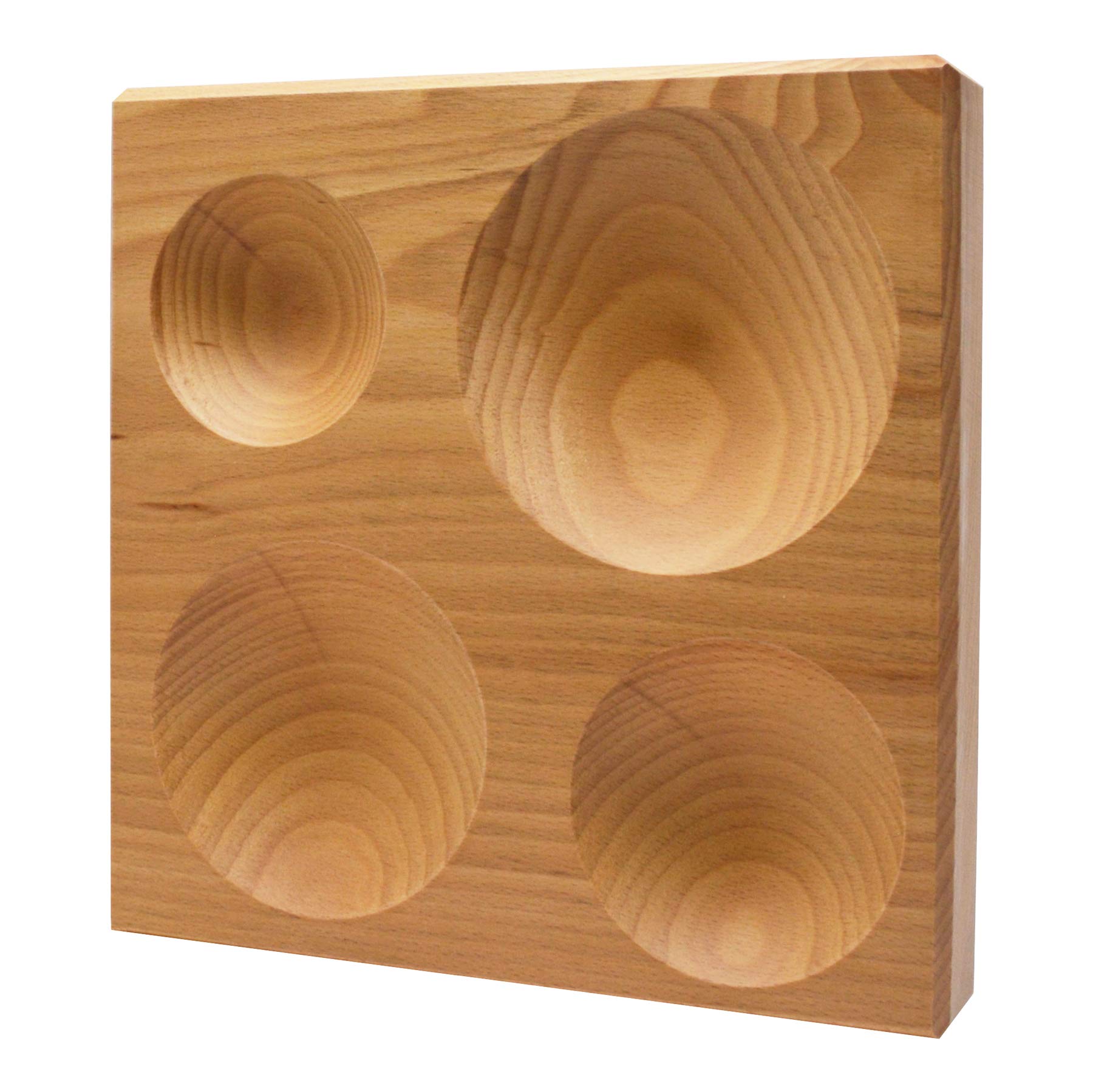 Amazon.com: Large Wooden Dapping Block with 4 Round Impressions Jewelry ...