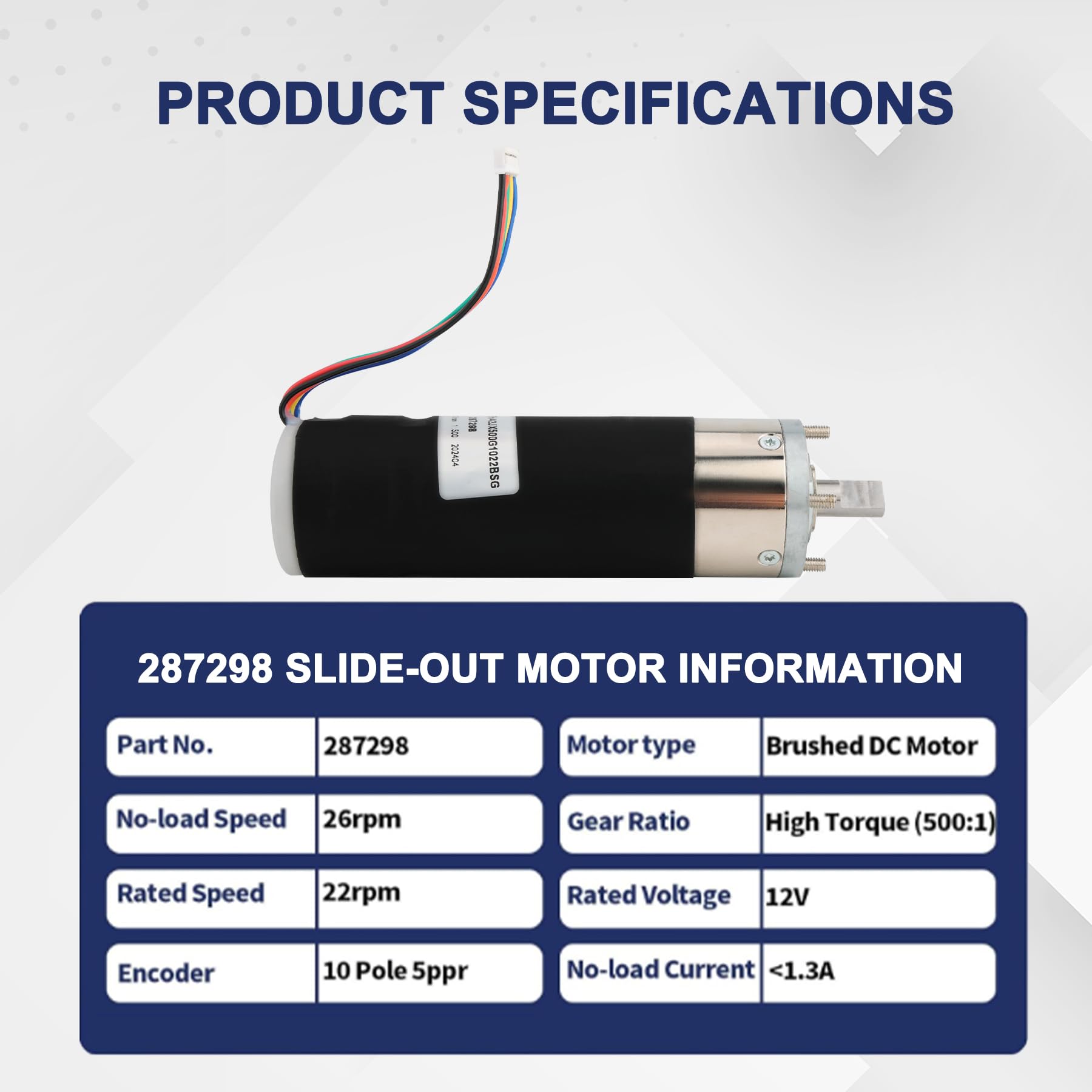 Rv Slide Motor Assembly RV Slide-Out Motor 287298 For Lippert Schwintek ...