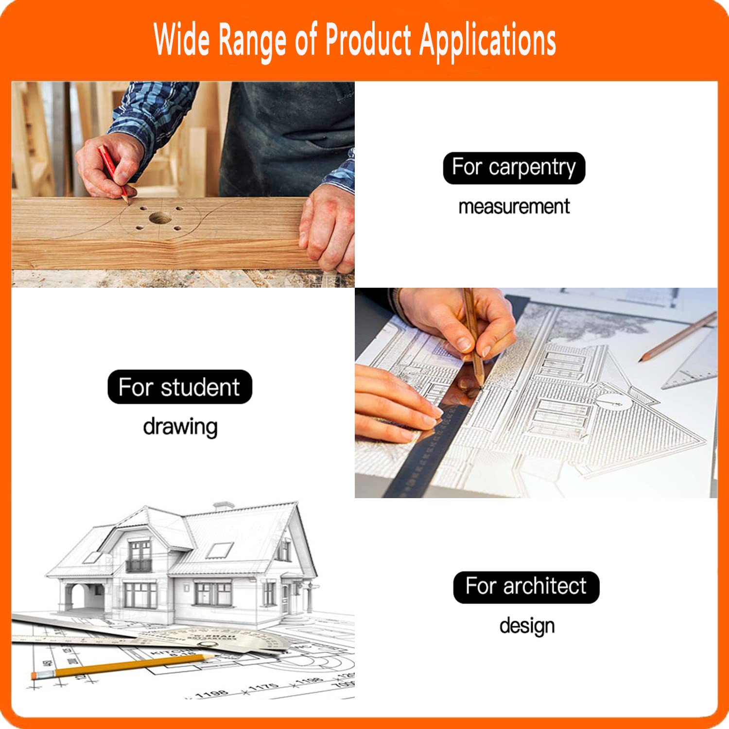 Snapklik.com : Angle Finder,Both Arms Stainless Steel Protractor