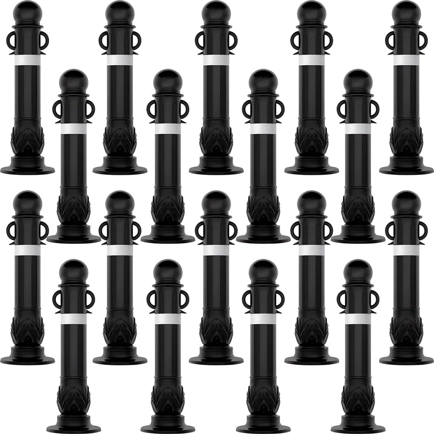 Amazon.com: Driveway BarrierPost with Reflective Collars, 80cm Plastic ...