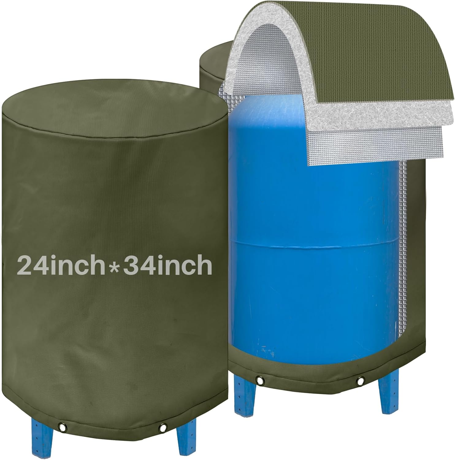 Windyun Round Water Pressure Tank Cover 24'' Diameter x 34'' Height ...