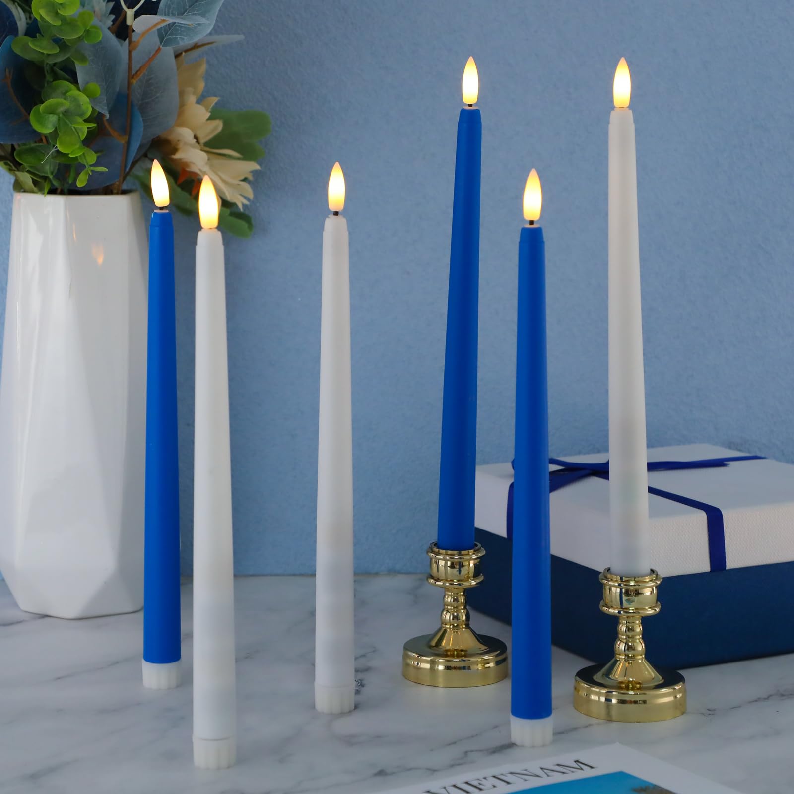 Snapklik.com : Macarrie 24 Packs Flameless Taper Candles Battery ...