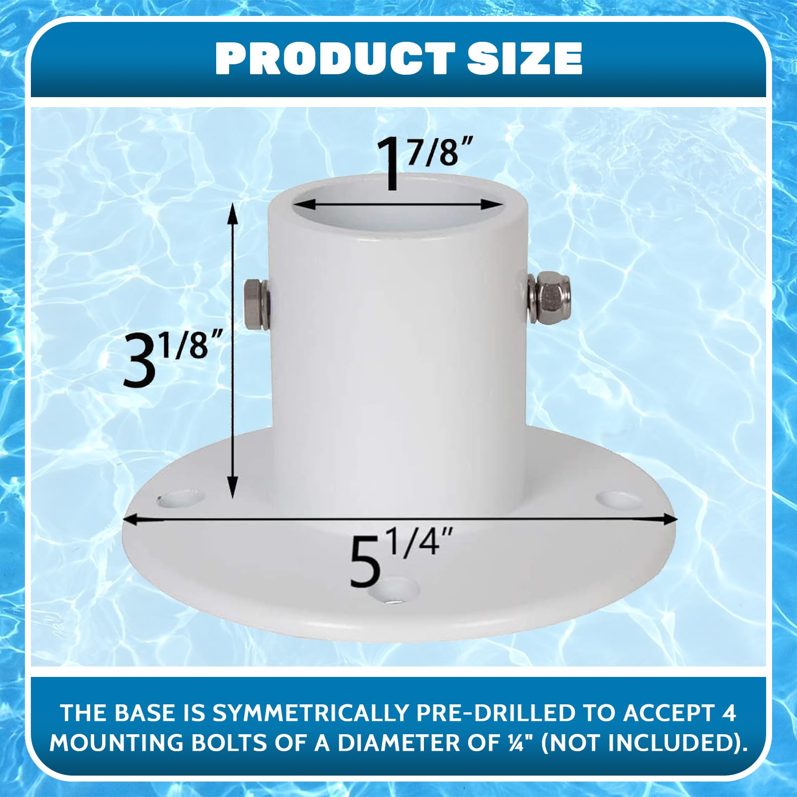 Snapklik.com : ECOTRIC Deck Anchor Flange Cast Aluminum Above Ground ...