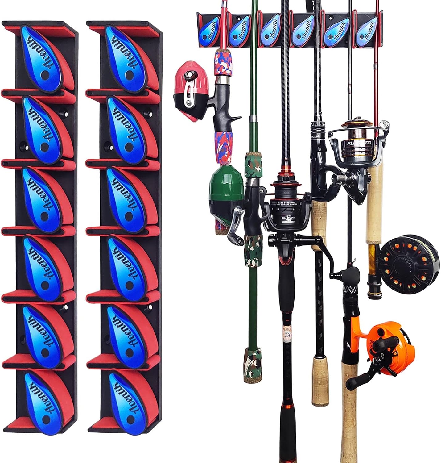 Amazon.com: Aventik Vertical Fishing Rod Rack, Fit Most Rods of ...