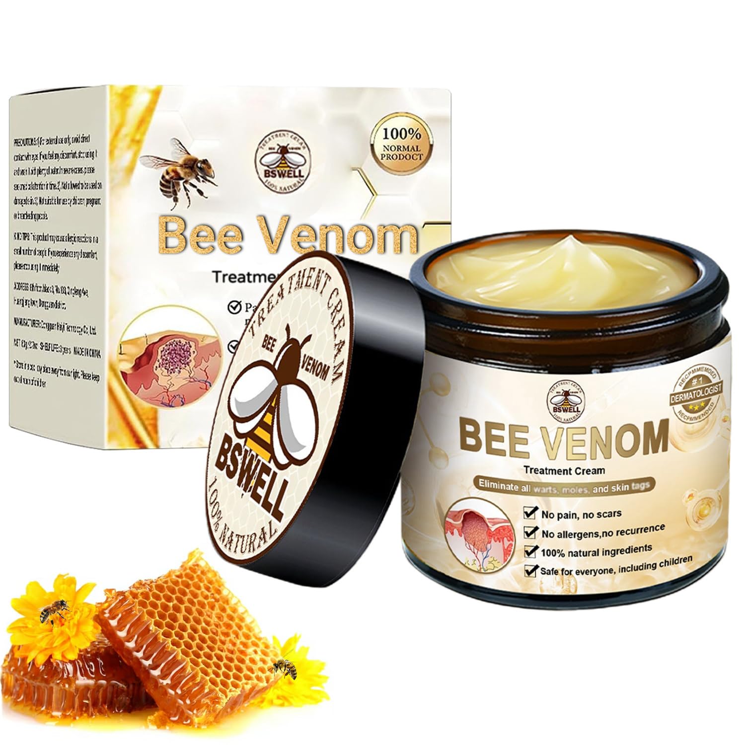 Amazon.com: BSWell Bee Venom Skin Treatment Cream, 2024 New Bee Venom ...