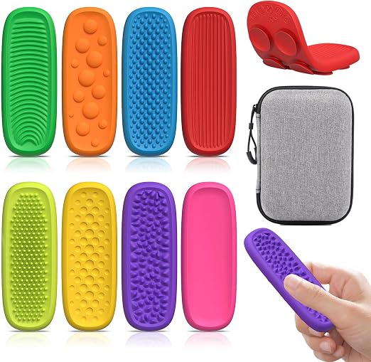 Amazon.com: Sensory Fidget Strips & Worry Stones for Kids Adults, 6PCS ...