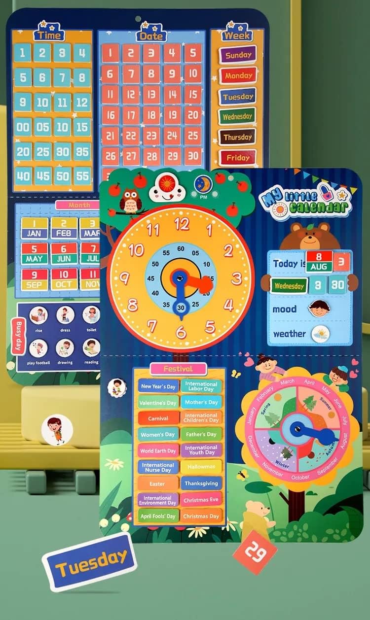Amazon.com: My Little Calendar Date Month Children's Educational Toy ...
