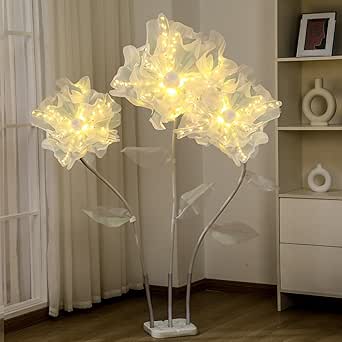 Amazon.com: Beeveer 3 Pcs 4.9ft Large LED Flowers Light with Stand Base ...