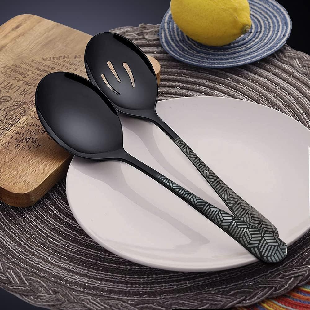 Snapklik.com : Serving Spoons Stainless Steel Slotted Spoons 9.8 Inches ...