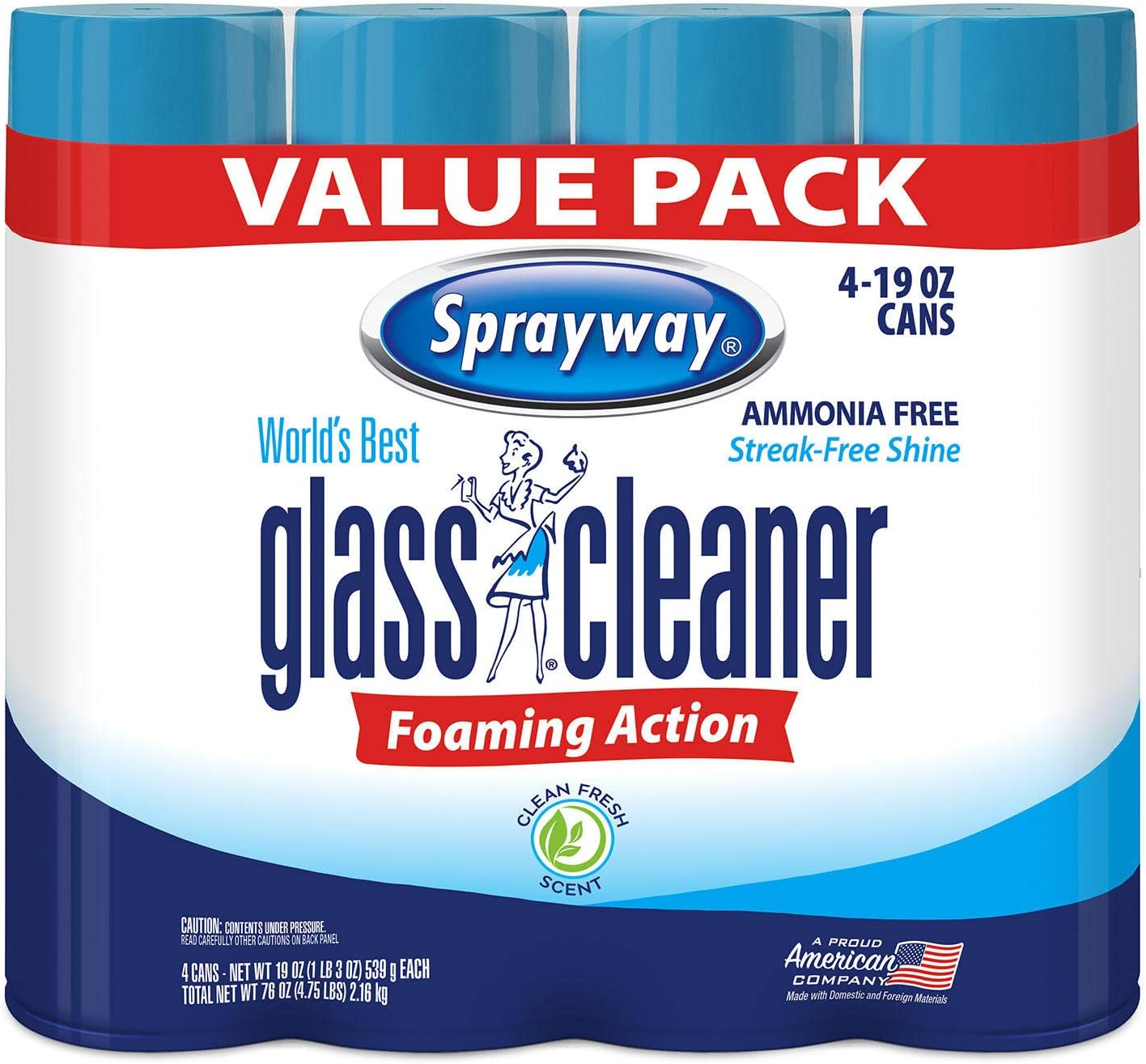 Amazon.com: Sprayway Glass Cleaner - 4/19oz cans : Health & Household