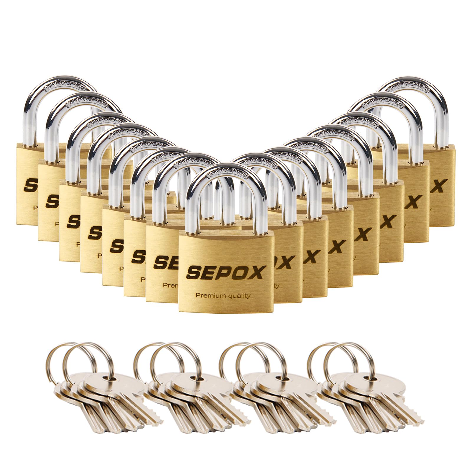 Snapklik.com : SEPOX Preminum Solid-Brass Padlocks Keyed-Alike,1-3/16 ...