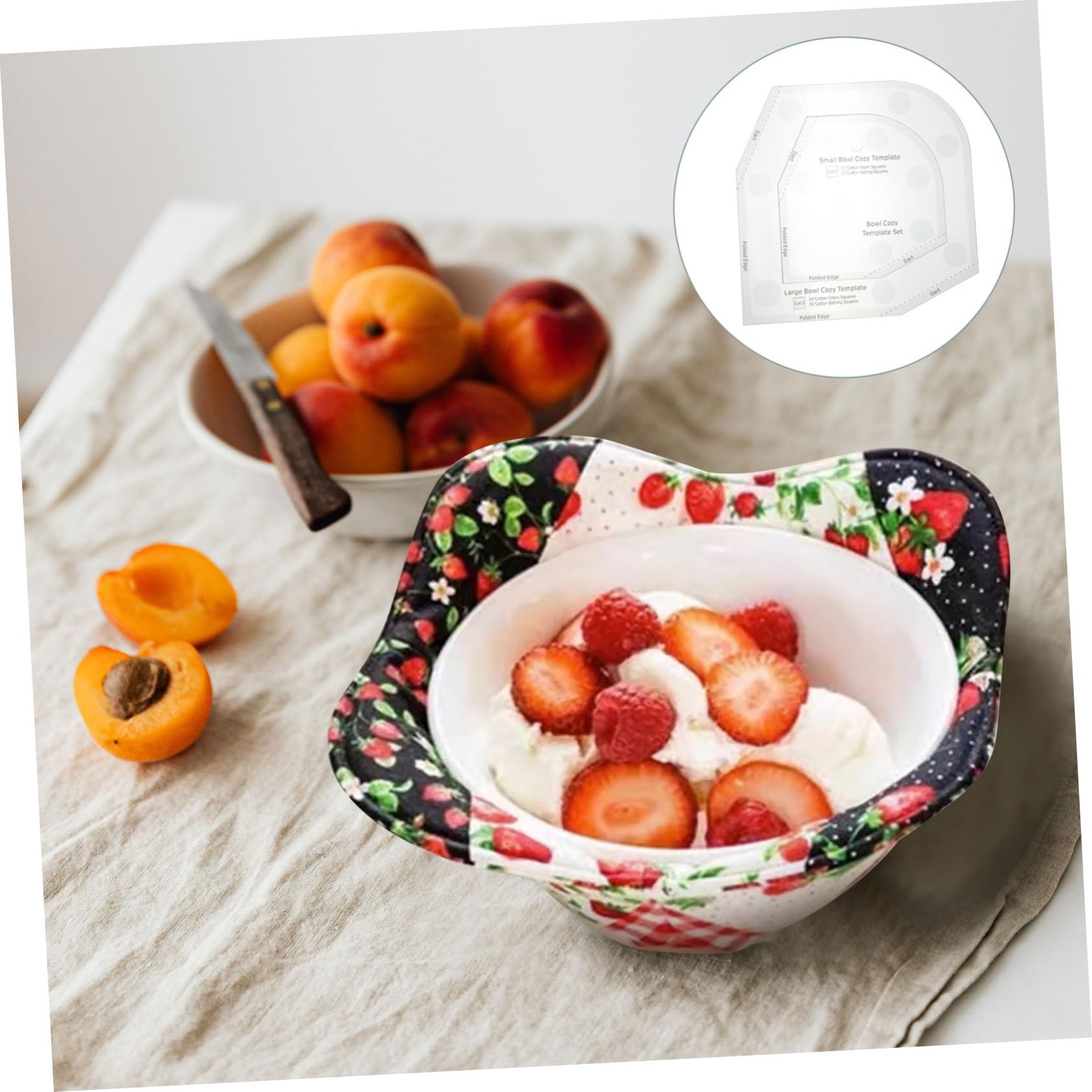Snapklik.com : Bowl Cozy Pattern Template Acrylic Bowl Wrap Sewing ...