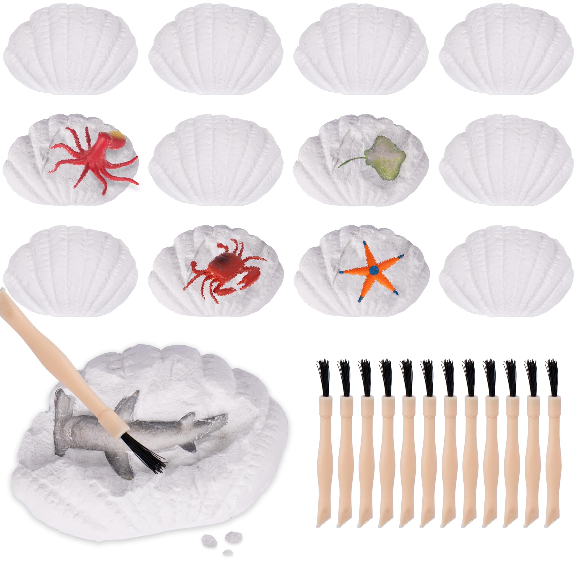 Amazon.com: ArtCreativity Ocean Animals Toys Excavation Kit - 12 ...