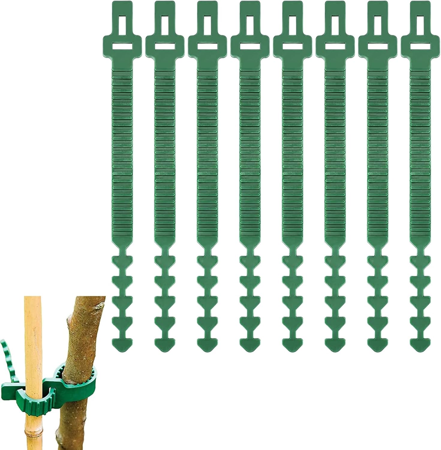 8pcs Tree Ties Straps Supports,25cm Heavy Duty Adjustable Interlock ...