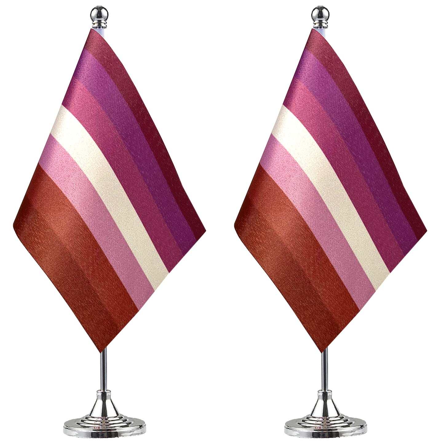 Snapklik.com : WXTWK 2 Pack Lesbian Pride Rainbow Desk Flag Small Mini ...