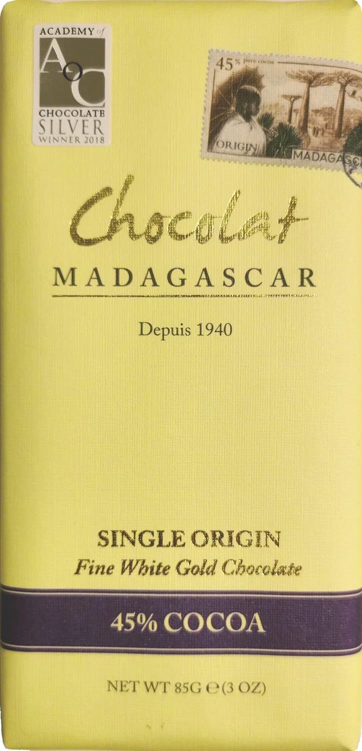 CHOCOLAT MADAGASCAR | Single Origin Fine White Gold Chocolate | 45% ...