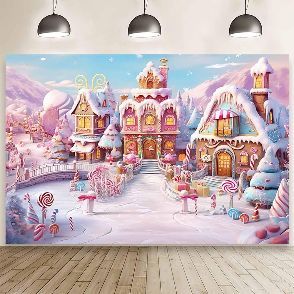 Amazon.com : MEHOFOND 10x7ft Christmas Gingerbread House Photography ...