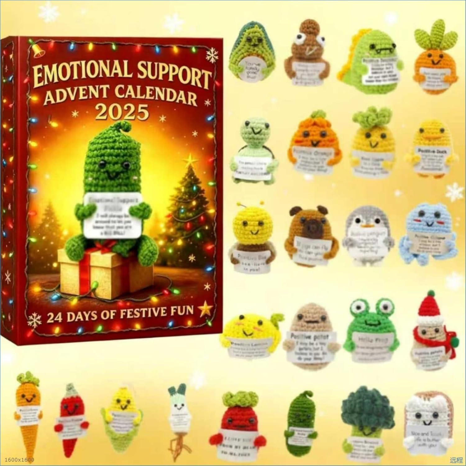 Amazon.com: Emotional Support Advent Calendar 2025, 24 Days Christmas ...