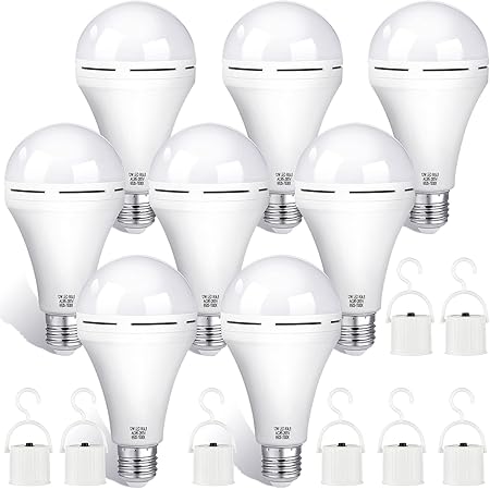 Rechargeable LED Light Bulbs with Battery Backup, Emergency LED Bulb ...