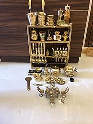 Buy Miniature Brass Kitchen Toy Set bhatukali ( Kids Toys) Online at ...