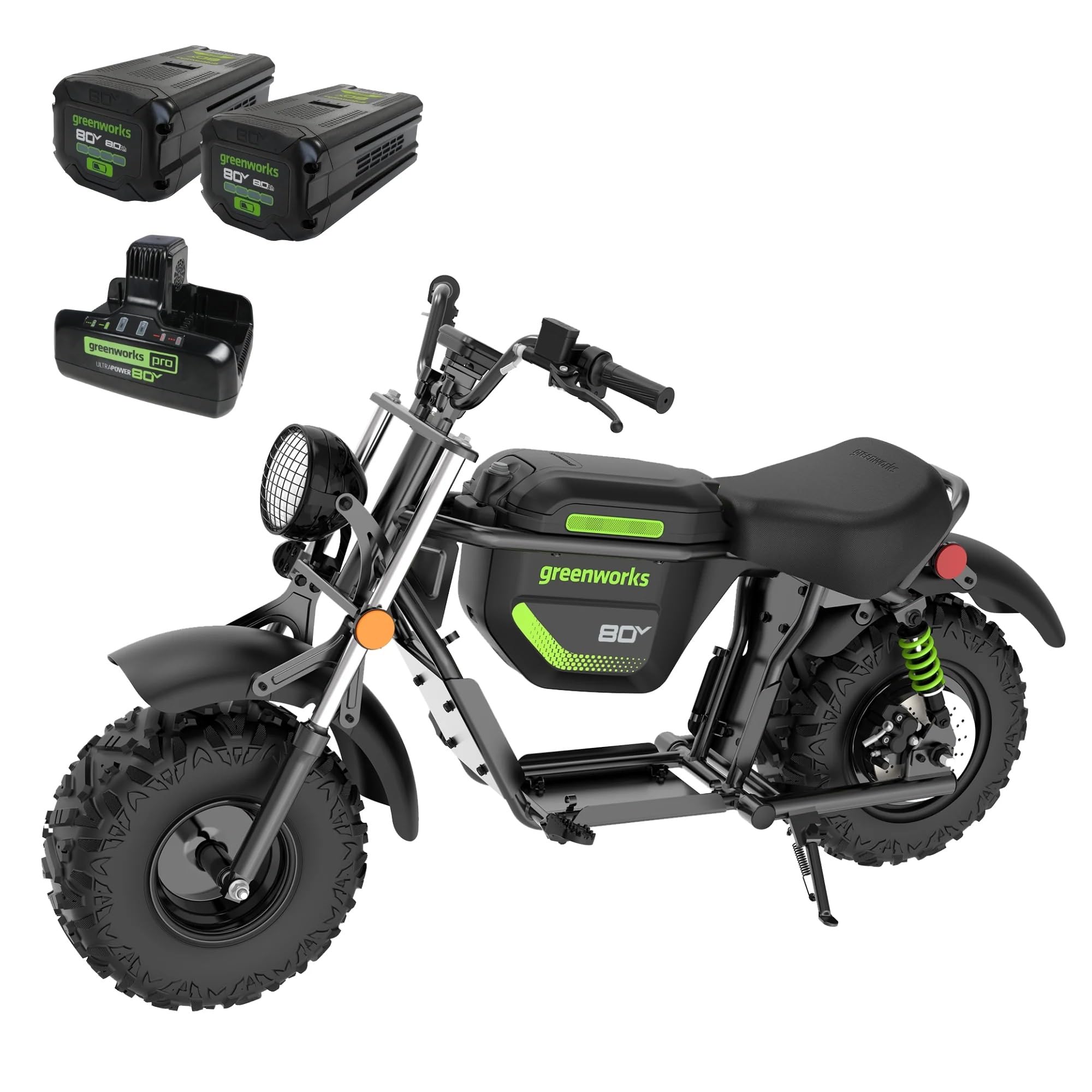 Amazon.com : Greenworks 80V Battery-Powered Mini Bike for Adults - 25 ...