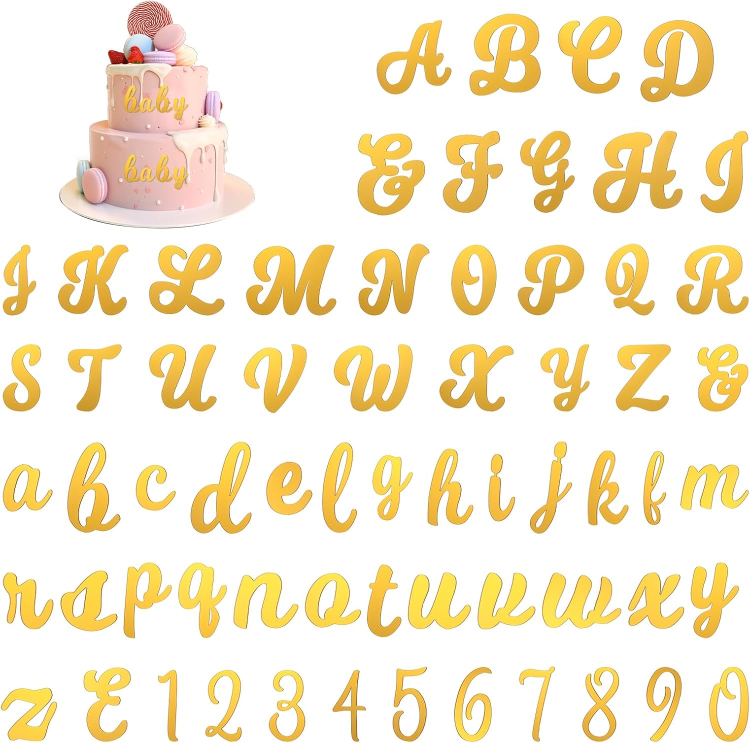 Amazon.com: YBEATY Acrylic Cake Topper Number Alphabet DIY Personalized ...